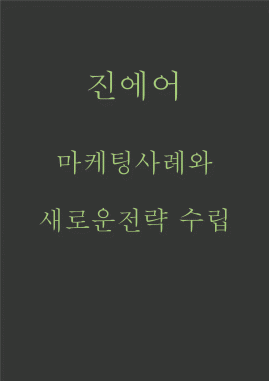 진에어 마케팅 SWOT STP 4P전략분석과 진에어 위한 새로운전략 수립-1페이지