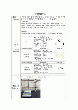 [일반화학실험만점보고서]화학반응속도 결과 실험보고서-1페이지