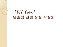 DIY Tour (맞춤형 관광 상품 박람회) 기획서-1페이지