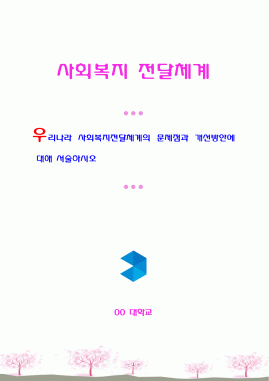 우리나라 사회복지전달체계의 문제점과 개선방안에 대해 서술하시오-1페이지