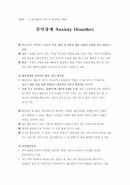 불안장애 Anxiety Disorders-1페이지