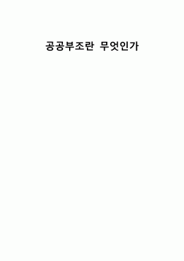 공공부조란 무엇인가 - 공공부조, 한국 미국 비교-1페이지