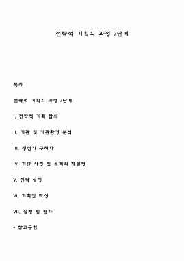 전략적 기획의 과정 7단계-1페이지