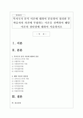 복지국가 분석 이론에 대하여 분류하여 정리한 후 학습자의 의견에 부합하는 이론을 선택하여 해당 이론의 장단점에 대하여 서술하시오-1페이지