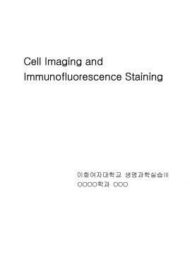 [만점레포트] 세포 이미징 기법들과 면역항체(immunofluorescence)기법-1페이지