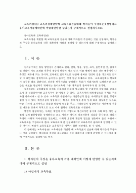 교육과정4B) 교육과정개발할때 교육목표진술대해 학자들이 주장하는것설명하고 유아교육각종계획안에 어떻게반영할 수있는지 구체적으로 설명하시오0k-1페이지