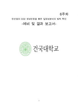 화학 및 실험1 - 탄산염들의 CO2 생성반응을 통한 일정성분비의 법칙 확인 A+-1페이지