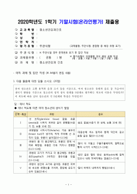 청소년건강간호 공통형 주관식 과제물(2020) 태너척도 및 주관식에 대한 과제물-1페이지