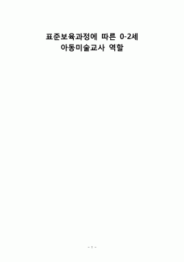 표준보육과정에 따른 0-2세아동미술교사 역할-1페이지