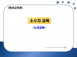 [평생교육론] 소수자교육, 노인교육-1페이지