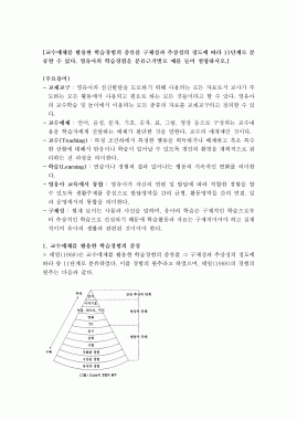 [영유아교수방법-교수매체를 활용한 학습경험의 종류를 구체성과 추상성의 정도에 따라 11단계로 분류할 수 있다-1페이지