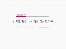 성인간호학 신경계/척수 손상 장애 대상자 간호 [PPT 발표자료]-1페이지