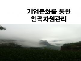 기업문화를 통한 인적자원관리-1페이지