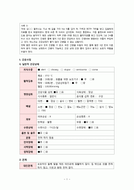 지역사회간호학 실습 방문간호 사례에 맞춰서 간호사정 자세히 작성하였고 오마하 간호진단으로 동통,신체적활동,정신건강 진단 3개 서론 본론 결론으로 나누어 꼼꼼히 작성-1페이지