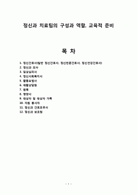 정신과 구성팀의 구성과 역활-1페이지