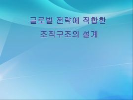 글로벌 마케팅 전략에 적합한 조직 구조의 설계-1페이지