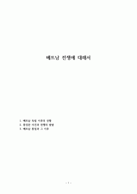 베트남 전쟁에 대해서-1페이지