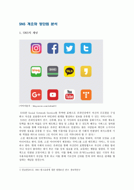 SNS 개요와 장단점 분석-1페이지