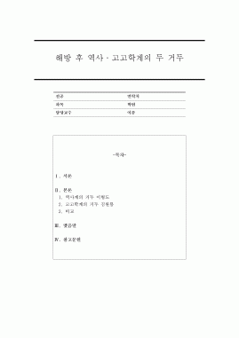 한국 현대사(해방 이후 활동한 인물)에서 개인의 역할을 잘 보여주는 사례를 선택하시오.(이병도와 김원룡)-1페이지