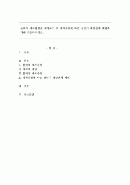 볼비의 애착유형을 제시하고 각 애착유형에 따른 성인기 대인관계 패턴에 대해 기술하십시오.-1페이지