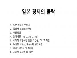 일본 경제의 몰락-1페이지