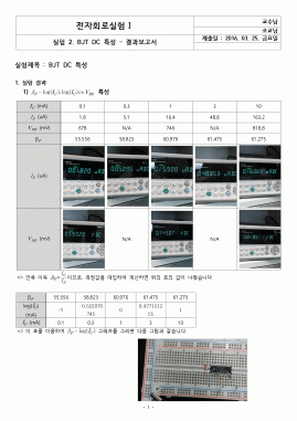 4주차-실험2 결과 - BJT DC 특성-1페이지