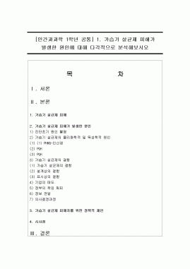 [인간과과학 1학년 공통] 1. 가습기 살균제 피해가 발생한 원인에 대해 다각적으로 분석해보시오-1페이지