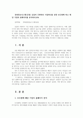 경영정보시스템1공통) 응답자 주변에서 기업하나를 선정-모두함께-하고 해당 기업의 홈페이지를 분석하시오0k-1페이지