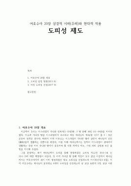 [구약신학] 여호수아 20장 성경적 이해(주해)와 현대적 적용 - 도피성 제도-1페이지