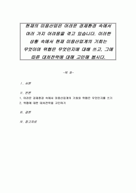 현재의 미용산업은 어려운 경제환경 속에서 여러 가지 어려움을 겪고 있습니다-1페이지