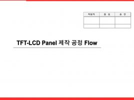 TFT-LCD 공정 Flow 설명-1페이지