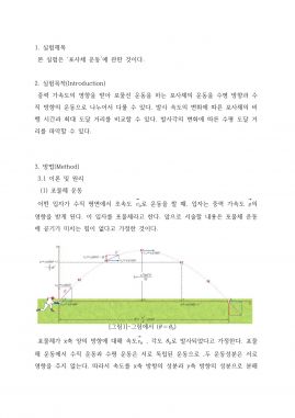 [A+] [일반물리학실험1] 포사체 운동-1페이지