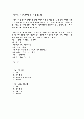 한국어 문법에서 문법 표현의 예를 둘 이상 들고, 각 문법 표현에 대해 어떤 의미·형태통사·화용·관련어 정보를 가르쳐야 하는지 알아봅시다. 또한 선정한 문법 표현을 활용하여 문장, 대화 또는 담화 단위의 연습이나 듣기, 말하기, 읽기, 쓰기 등의 활동 교수방법도 포함하십시오-1페이지