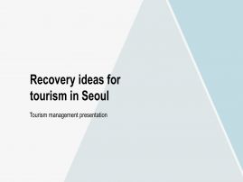 포스트코로나시대 서울 관광개발 아이디어 - 관광경영론-1페이지