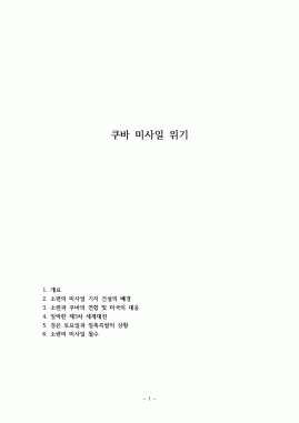 쿠바 미사일 위기-1페이지