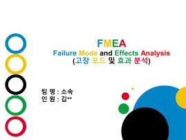 FMEA(고장모드및효과분석)-1페이지