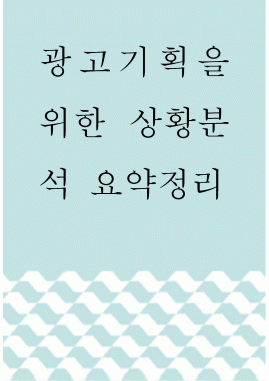 [ 광고학 ) 광고기획을 위한 상황분석 요약정리, 제닉스 게이밍의자 ]-1페이지