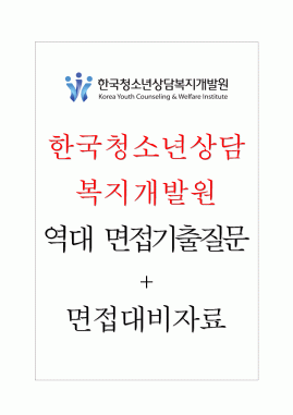 한국청소년상담복지개발원 면접기출질문  + 기업공통면접대비자료-1페이지