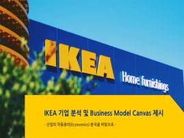 기업분석 ) IKEA 기업 분석 및 Business Model Canvas 제시 - 산업의 작동원리(Economics) 분석을 바탕으로 --1페이지