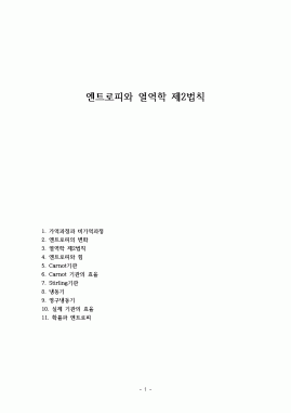 엔트로피와 열역학 제2법칙-1페이지