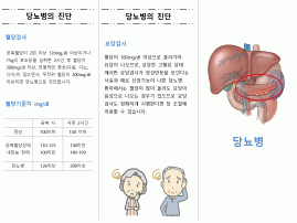 A+자료입니다) 당뇨병 환자 교육자료 / 당뇨병 예방 팜플렛 / 당뇨 팜플렛-1페이지