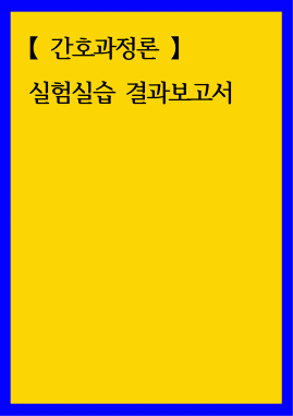 간호과정론 실험실습 결과보고서-1페이지