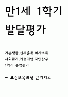 어린이집 만2세 영아 발달평가 (1학기 종합평가) - 발달평가 5명 분량-1페이지