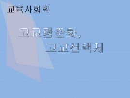 고교평준화,고교선택제,고교평준화와추진배경,고교평준화실행지역,고교평준화정책의장단점-1페이지