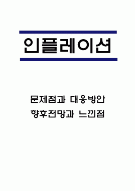 인플레이션 특징과 미치는 영향분석 / 우리나라 인플레이션 발생원인과 문제점 / 인플레이션 대응방안,향후전망,느낀점-1페이지