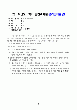 방송통신대_컴퓨터의이해] 다음 문제에 대하여 주요 내용을 1, 2, 3, 4 번호를 붙여서 4가지 이상 설명하고 관련된 그림이나 사진을 설명문 본문에 한 장씩만 덧붙인다. 2. 컴퓨터에서 데이터의 입출력 방식에 대한 다음 내용을 (가)와 (나) 각각 A4 용지 1~2페이지, 총 3페이지 이내로 작성하라.-1페이지