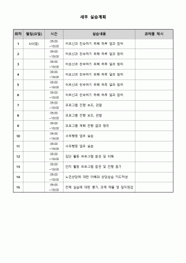 사회복지사 노인전문요양원 현장실습일지-1페이지