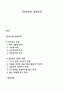 [부모교육] 감정코칭-1페이지