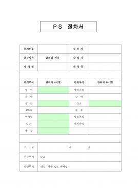 QM 클레임 처리 절차서(BR) (PS  절차서, 클레임 처리, 배스킨라빈스)-1페이지