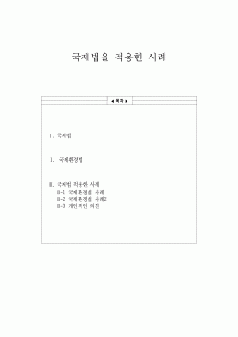 국제법사례, 국제환경법-1페이지